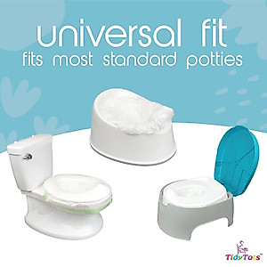 TidyTots Disposable Potty Chair Liners - Value Pack - Universal Potty Chair Fit (fits most potty chairs) - 32 Liners