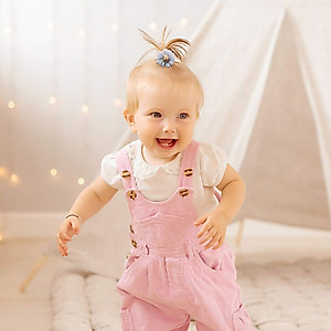 Subesty Baby Girls Nylon Elastic Headband Soft Flower Hair Band For Toddler Infant Newborn Set Of 10