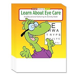 ZoCo - Learn About Eye Care - Coloring Books (50 Bulk Pack, Without Crayons) - Optometrist, Eye Doctor Gifts - Games, Puzzles, Activities for Kids