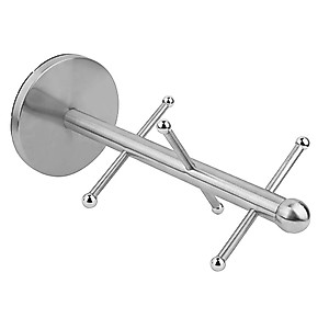 Natudeco Coffee Mug Tree Stainless Steel Cup Holder Mug Tree Stand Cup Display Rack Cup Organizer with 3 Branches Coffee Accessories for Kitchen and Bar