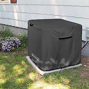 ULTCOVER Waterproof Square Air Conditioner Cover for Outside AC Units Size Upto 34W x 34D x 25H inch, Black