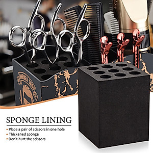 Noverlife Barber Scissors Holder Box, Professional Salon Hairdressing Scissors Rack Holder Storage Organizer for Hairstyling Combs Clips Brushes.
