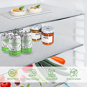 Shelf Liner and Drawer Liner, 12IN x 20FT Non-Slip Kitchen Cabinet Liner, Non-Adhesive Waterproof Durable EVA Cupboard Liner with Print for Shelves, Refrigerators, Cabinets and Storage