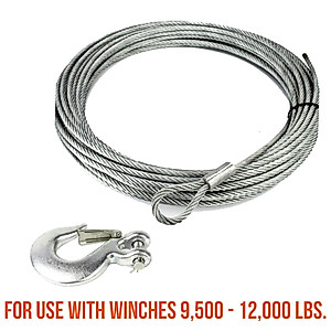 Mile Marker 19-50020C Steel Cable for Winch, 3/8" X 100'