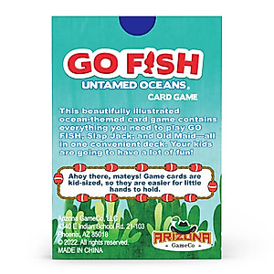 GO Fish Untamed Oceans, a Go Fish Card Game for Kids 4-8 and Up – Play Old Maid and Slap Jack with Same Deck – Easy to Learn – Fun for Families, Game Night and Classroom – Great Gift Idea