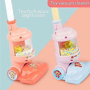 Kids Vacuum Cleaner Toy Pretend Role Play Housekeeping Toys House Cleaning Playset Gifts for Toddlers Boys Girls Learning Toys Blue