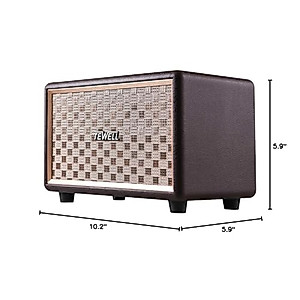 TEWELL Vintage Bluetooth Speakers with Bass Enhanced Technology, Wireless & 3.5mm Aux Input for Cellphone, AC Powered (Upgraded Version)
