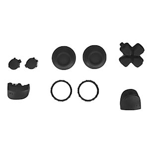 Full Set for , Thumbsticks Buttons R1 L1 R2 L2 ABXY Buttons Controller Replacement Parts for (Black) [video game]