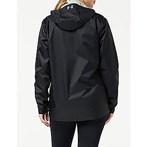 Under Armour mens Forefront Rain Jacket , Black (001)/Steel , Large