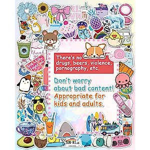 Sticker for Water Bottles, 300 Pcs/Pack Cute Vinyl Waterproof Vsco Laptop Stickers for School Students Gifts Classroom Teachers Prizes Stickers for Kids Teens Girls