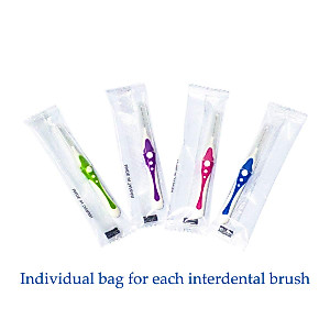 Wasser Vela 16pcs XL Size Orthodontic Interdental Brush, 4 Handle Colors, Clean Between Teeth and Braces, Flexible Handle and Durable Wire, Easy to Use and No Break (Started Pack)