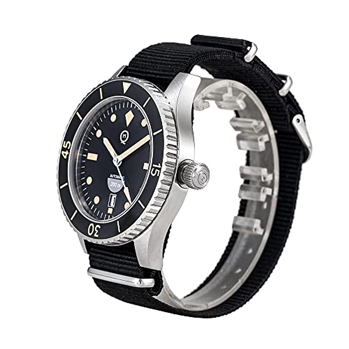 QM NH35 Dive Automatic Mechanical Men's Watch Fifty Search Diving Retro Luminous Saphire Glass Cramic Bezel 8020NH