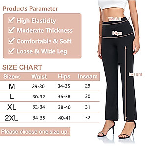 Womens Yoga Pants, High Waisted Black Yoga Pants for Women, Straight Leggings Loose Comfy Modal Running Long Active Pants (Navy Blue, L)