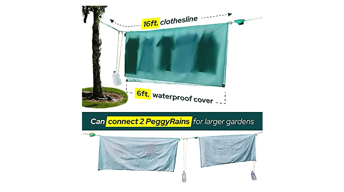 Automatic Rain Cover Clothes Line - 16ft Outdoor Solution