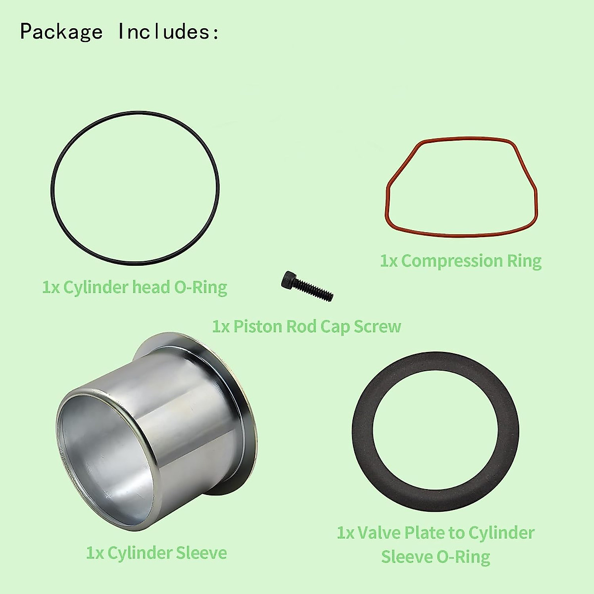 Powswopx K-0650 Air Compressor Cylinder Ring Kit Compatible with Craftsman DeVilbiss Porter Cable, Replace K-0058 KK-4835 KK-5081