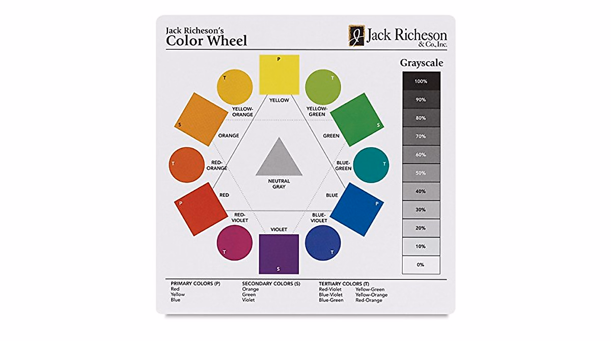 Jack Richeson 499975 Individual Large Color Wheel Teaching Chart, 7" x ...