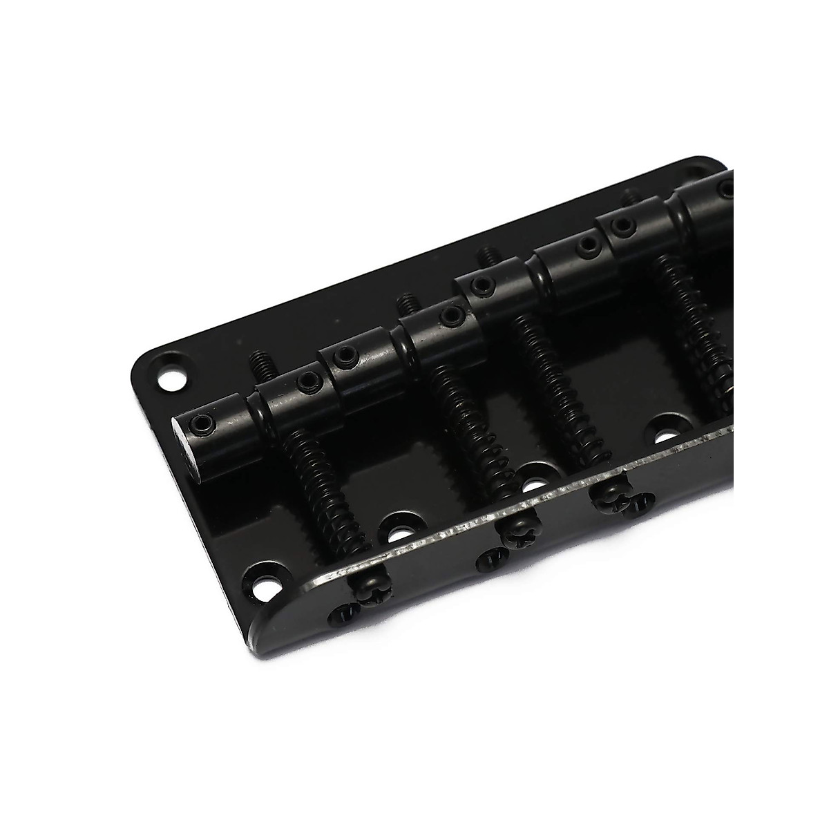 Metallor 4 string Bass Bridge Hard Tail Fixed Top Load Bridge Compatible with Jazz Bass Precision Bass Guitar Black.