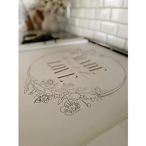 Josephine Thomas Home Noodle Board Made With Love Flat Style - Stove Cover - Cooktop Cover