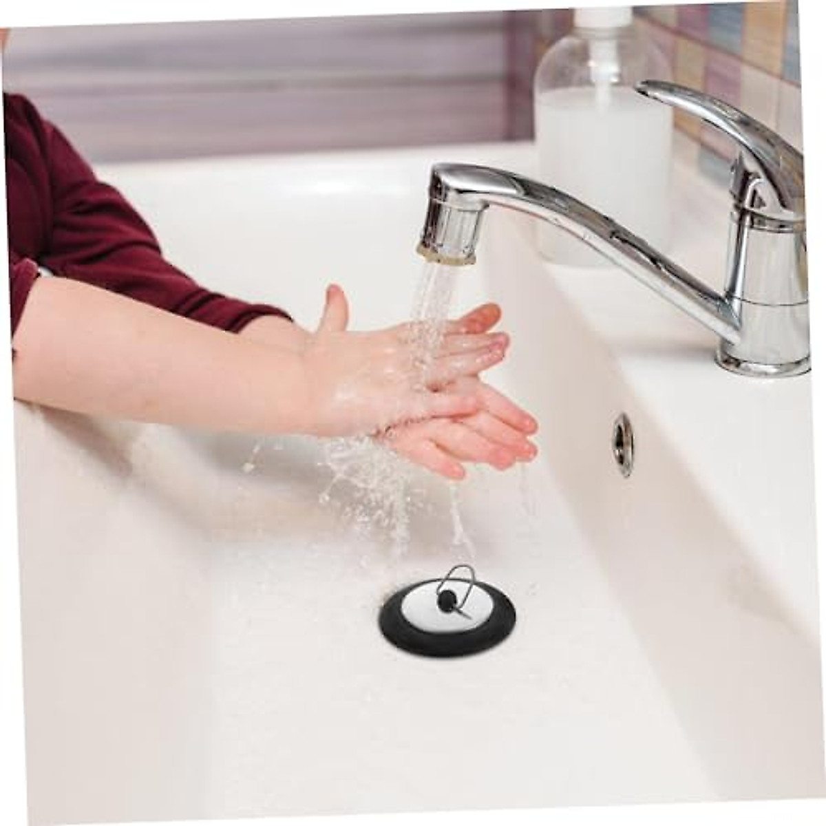 Rubber Sink Bathtub Bathroom Sink Stopper Drain Water Stopper Sink Drain Cover Sink Strainer Stopper Rubber Tub Stopper Rubber Tub Drain Tub ULTECHNOVO