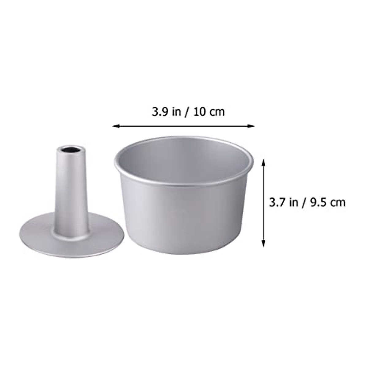 FLAVAS Mini Angel Food Pan Cake Pan 4inch NonStick Chiffon Tube Pan with Removable Bottom for Oven and Baking