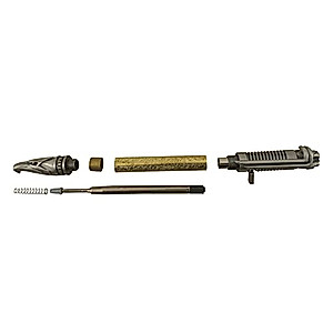Penn State Industries PKMOTAP Motorcycle Kickstart Action Ballpoint Pen Kit Woodturning Project (1, Antique Pewter)