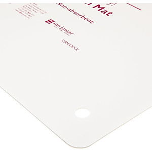 San Jamar CBM1318 Saf-T-Grip Board-Mate Nonslip Cutting Board Mat, 18" Width x 13" Height, White