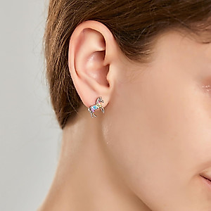 Horse Stud Earrings for Women,Animal Horse Earrings Gifts Jewelry for Girls (Stud Horse)