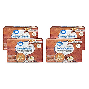 Great Value Cappuccino Coffee and Hot Drink Single Serve Pods, 12 Count (French Vanilla Cappuccino, Pack of 4)