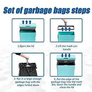 Automatic Trash Can 13 Gallon Trash Can with Lid, Kitchen Garbage Can 50 Liter High-Capacity Waste Bins Touch Free Kitchen Trash Can Plastic Trash Can for Bathroom Bedroom Home Office, Blue