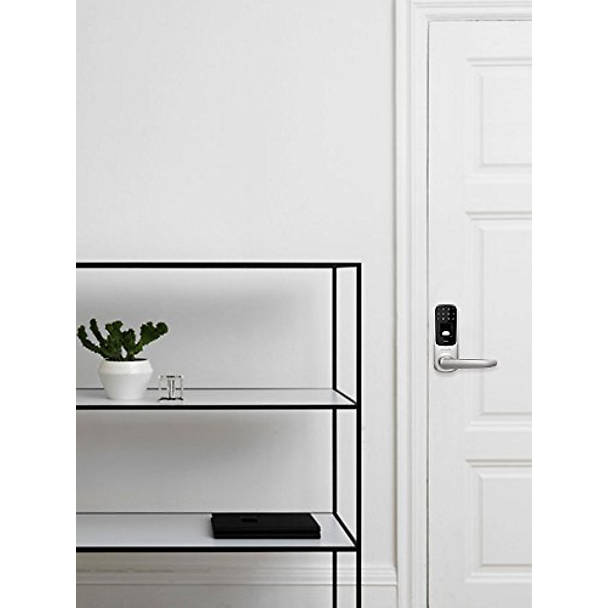 Ultraloq UL3 Fingerprint and Touchscreen Keyless Smart Lever Door Lock (Satin Nickel) | 3-in-1 Keyless Entry | Secure Finger ID | Anti-peep Code | Premium Construction Material | Match Home Aesthetics