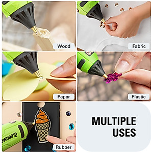 Greenworks 24V Cordless Glue Gun,2.0Ah Battery & Charger Included -1.5min Fast Heating,LED light, Drip-free nozzle, 90 min Runtime, Auto off for DIY, Arts, Crafts, Home Decoration