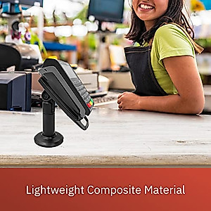 ENS Tailwind Ingenico Desk/3500/5000 7" Latch and Lock Pole Mount Terminal Stand, Slim Design, Adhesive Installation, Black