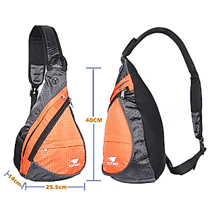 YHLCSQ Anti Theft Sling Bag - Small Chest Shoulder Crossbody Backpack for Men & Women Orange