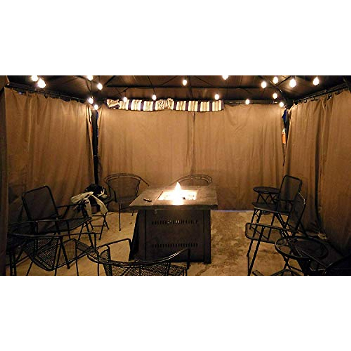 Add Privacy to Your 10 x 12 Gazebo with This 4 Pack of Easy to Install Privacy Panel Side Walls Including Snap-on Rings