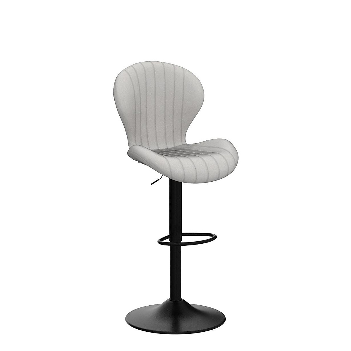 Nalupatio Bar Stools Set of 4 Modern Swivel Bar Chairs, Barstools Counter Height with High Backrest, Easy 3-5 Minute Assembly for Bar, Kitchen, Dining Room Light Grey