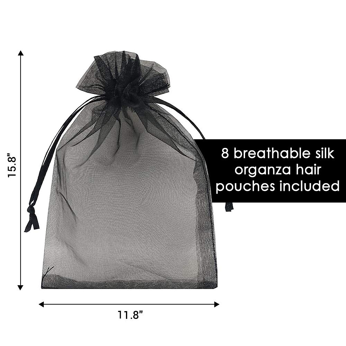 TreeHouse London XL Breathable Felt Wig Storage Travel Case & Yarn Storage Bag, Collapsible Container & Lid, 11" High, Wig Holder Case for Men & Women, Cosmetic Closet Organizer Bag