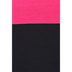 MOPAS Yoga Pants with Fold Over Solid Waistband Pink Size S