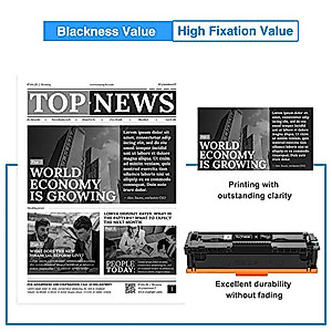 TRUE IMAGE Compatible Toner Cartridge Replacement for HP 201X CF400X 201A CF400A Color Laserjet Pro MFP M277dw M277c6 M252dw M252n M252 M277 M277n 277dw Ink Printer (Black, 2-Pack)