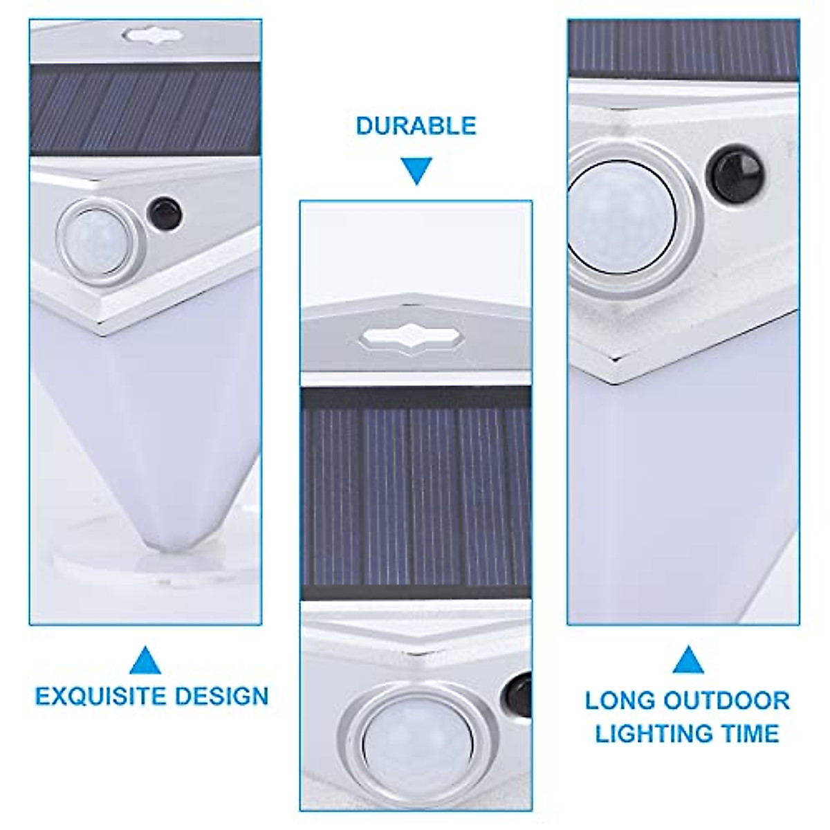 balacoo LED Solar Induction Light Human Body Inductive Wall Street Lamp Outdoor Security Landscape Lantern for Patio Stairs Garden Pathway Home Light