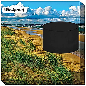 XYXH Round Patio Furniture Cover Waterproof 40" D x 20" H, Garden Furniture Covers, Outdoor Table Chair Covers, Tear Resistant Durable Oxford Fabric Sun Protection