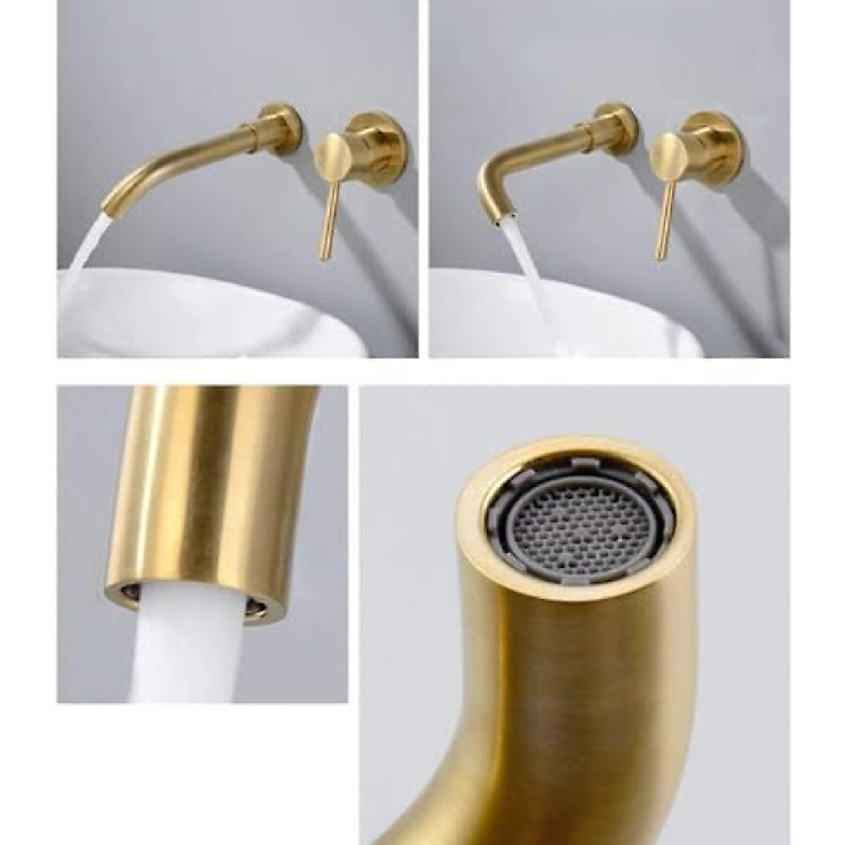 DAHSLNWKN Wall Mounted Bath taps, Wall Mounted Modern, Bathroom Sink Taps, washbasin Multi-Function Faucet