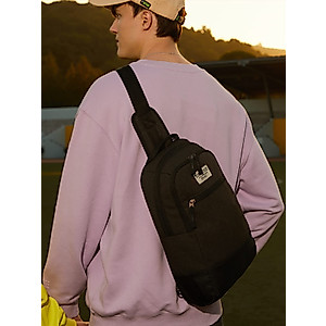 EVER ADVANCED Sling Backpack Crossbody Bag for Men Women, Lightweight One Strap Backpack Shoulder Bag Travel Hiking Chest Bags Daypack, 10L Capacity, Dark Grey