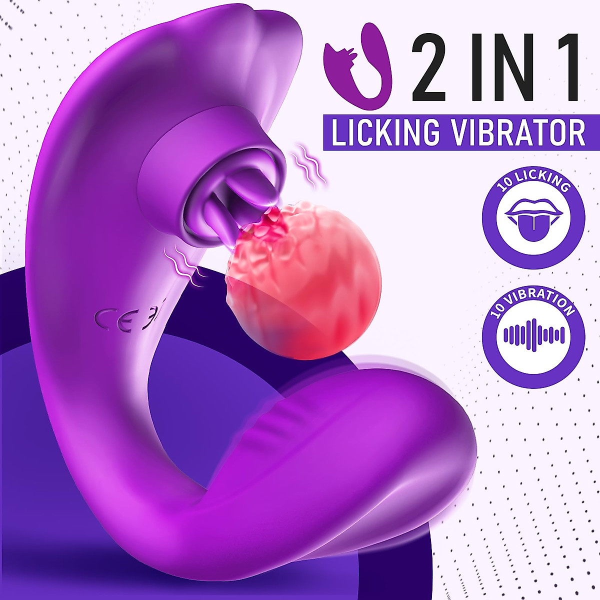 Remote Control Vibrator Sex Toy - Clitoral Licking G Spot Vibrator with 20 Modes, Couples Vibrator with APP, Wearable Panty Vibrator for Clit G Spot Stimulation, Adult Sex Toys for Women or Couples