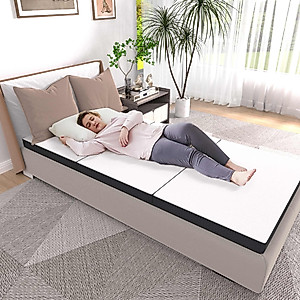 Folding Mattress, Tri-Fold Gel Memory Foam Mattress Portable Foldable Mattress with Washable Cover & Non-slip Bottom & Breathable Mesh Sides, Certipur-Us Certified, Fiberglass Free, (3 Inch, Twin XL)