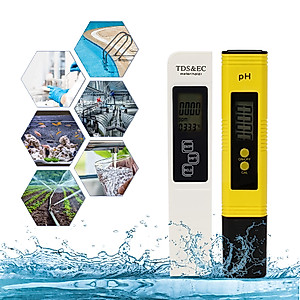 Water Quality Tester, Digital TDS, EC & Temperature Meter 3 in 1 and Digital PH Meter, 0-9999ppm