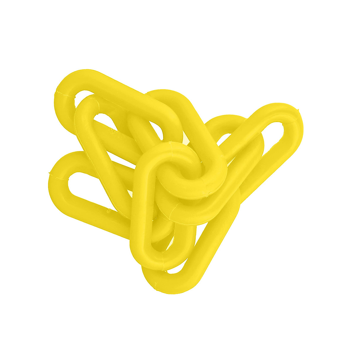 BISupply Yellow Plastic Chain Links - 125ft x 2in Plastic Barrier Chain for Safety Crowd Control or Plastic Links Halloween Decor Chains for Costumes