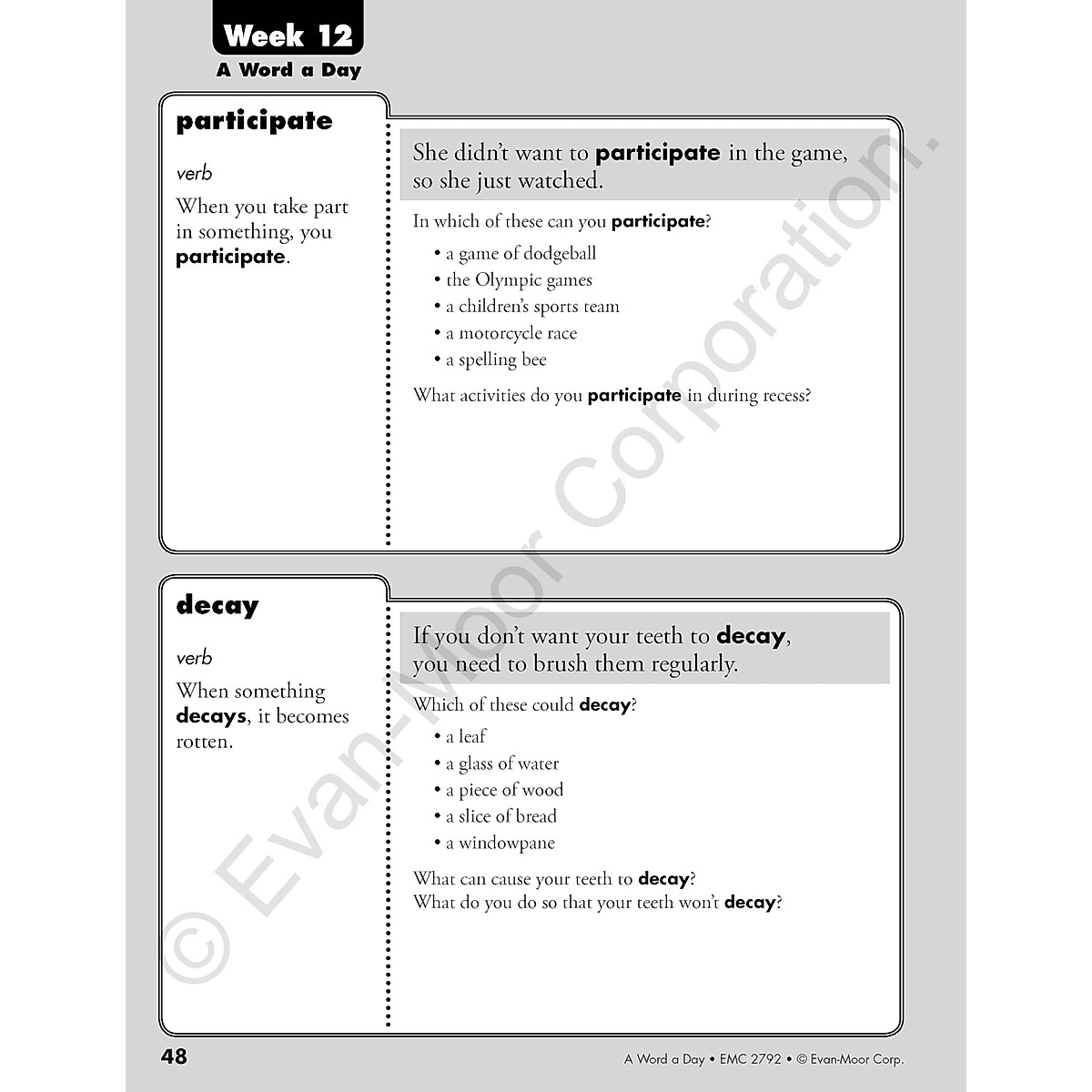 A Word a Day, Grade 2 Teacher Edition