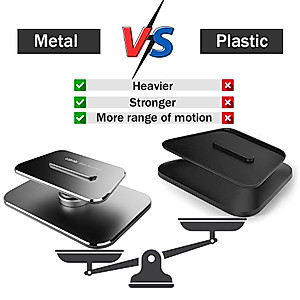 ezbnb Echo Show 8 Stand | Adjustable Aluminum Stand for Echo Show 8 Full Metal 360 Degree Swivel and up Down tilt Rotatable Holder with Strong Magnetic Attachment (Gray)