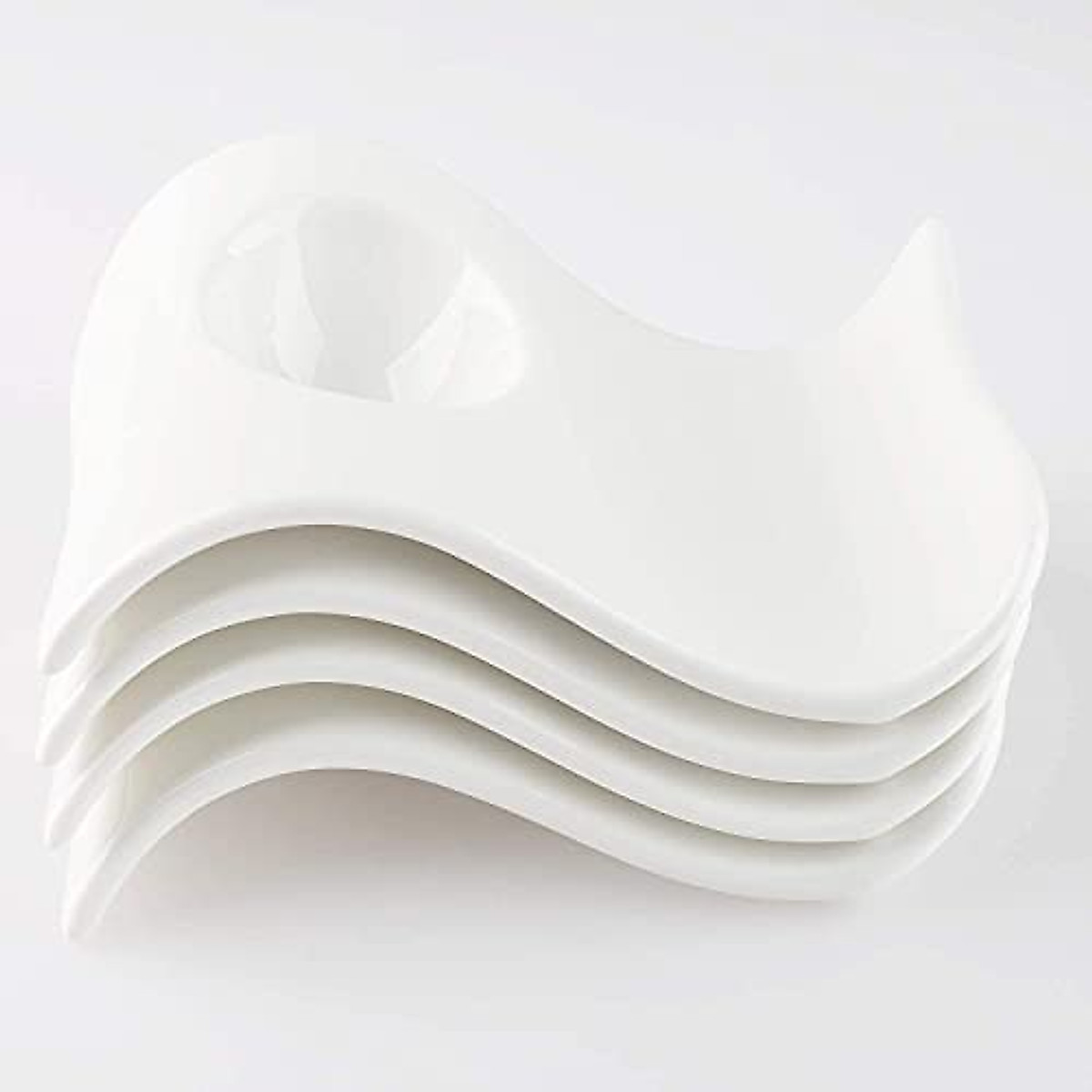 Ceramic Egg Cups Holder Porcelain Egg Cup for Soft Boiled Eggs with Stainless Steel Egg Cracker Topper Cutter 4 Egg Spoons Egg Cups Stand Plates Set (9)