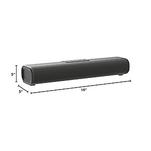 LIPEILA Soundbar for TV with Bluetooth 50W Speakers for TV Home Theater Audio Surround Sound System Small Sound Bar with Subwoofer for TV PC Projectors Tablets,Remote Control,Opt/AUX/USB/HDMI (Brown)